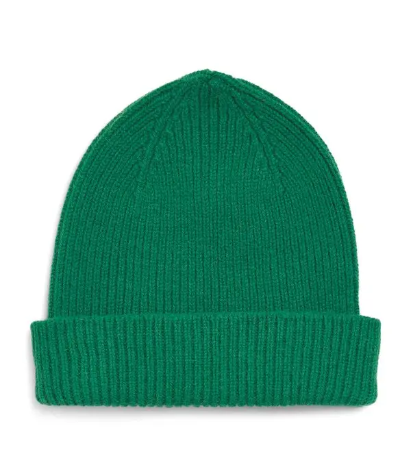 LE BONNET Ribbed Classic Beanie - Green