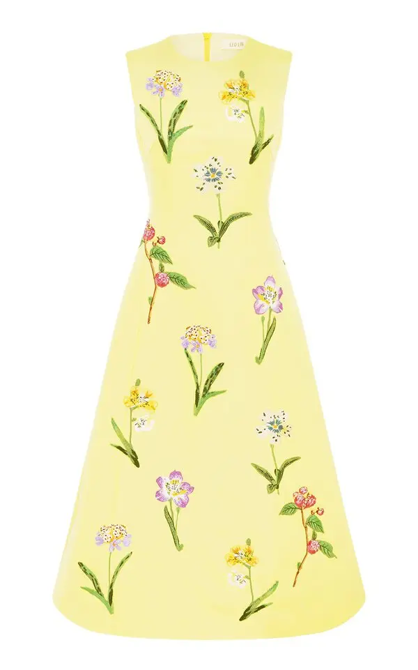 LEO LIN Cleo Floral Midi Dress - Yellow