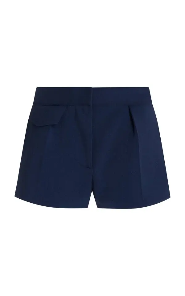 Brandon Maxwell The Nedra Tailored Knit Shorts - Navy