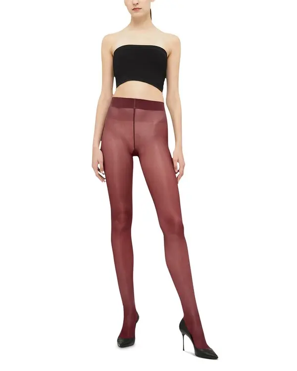 Wolford Satin Touch Comfort Tights - Merlot