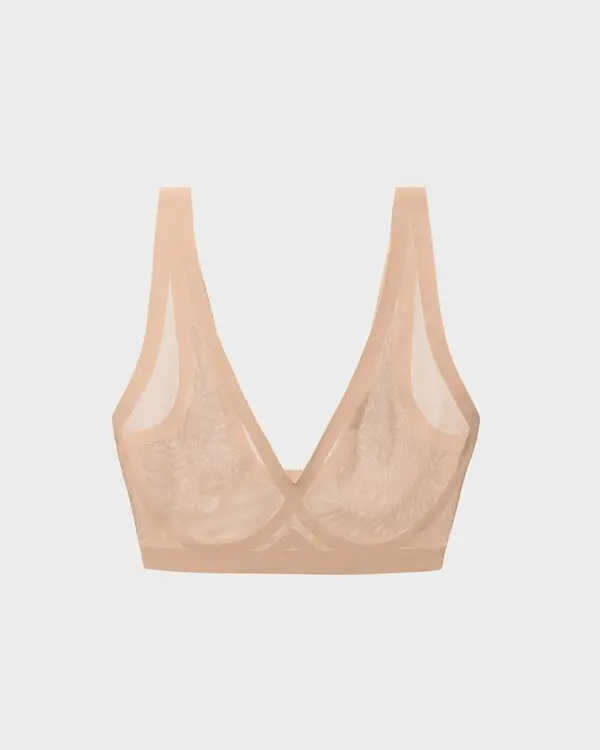 EBY Mesh Bralette, Seamless - Champagne
