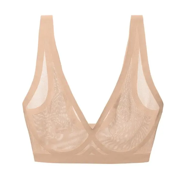 EBY Mesh Bralette, Seamless - Champagne