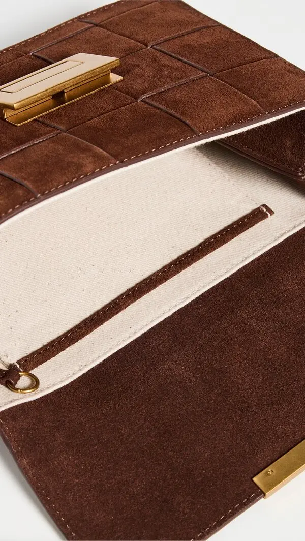 LOEFFLER RANDALL Delphine Leather Clutch - Espresso