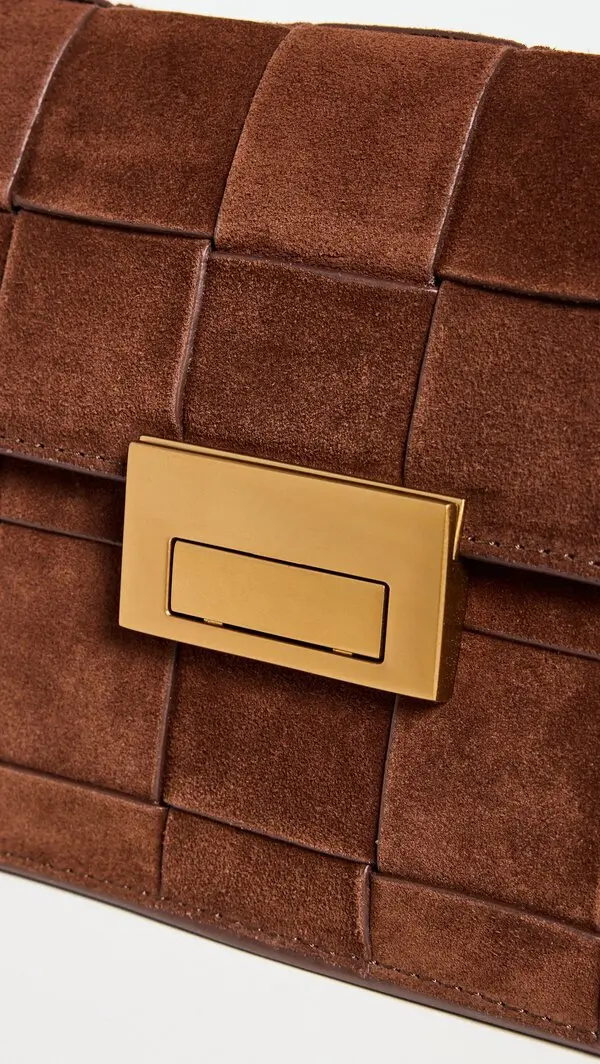 LOEFFLER RANDALL Delphine Leather Clutch - Espresso