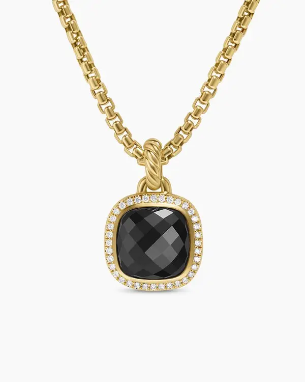 David Yurman Albion® Pendant In Yellow Gold With And Diamonds - Black Onyx