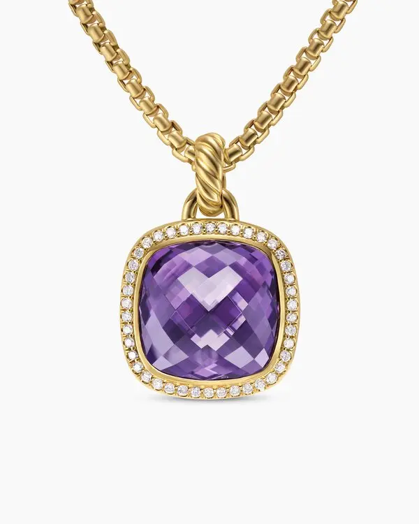 David Yurman Albion Pendant With And Diamonds - Amethyst