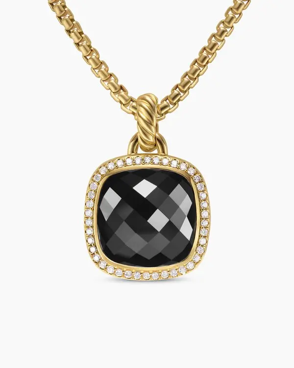 David Yurman Albion Pendant With And Diamonds - Black Onyx
