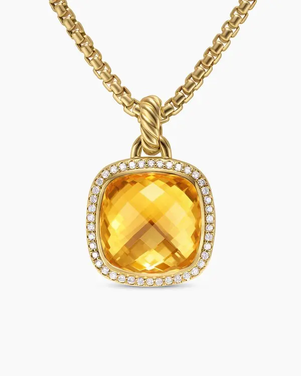 David Yurman Albion Pendant With And Diamonds - Citrine