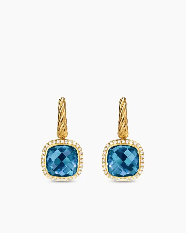 David Yurman Albion Drop Earrings - Hampton Blue Topaz