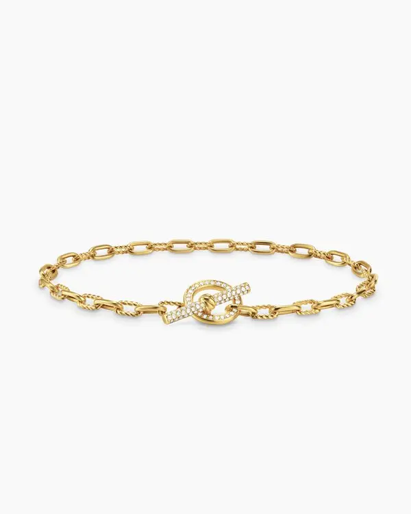 David Yurman Dy Madison® Chain Bracelet In 18k Yellow Gold With Diamonds - Diamond