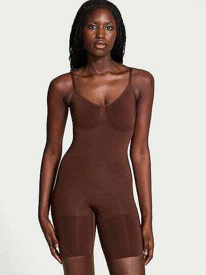 Victoria's Secret Shapewear Victoria Seamlessshaping™ Mid-thigh Bodysuit - Brown