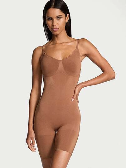 Victoria's Secret Shapewear Victoria Seamlessshaping™ Mid-thigh Bodysuit - Brown