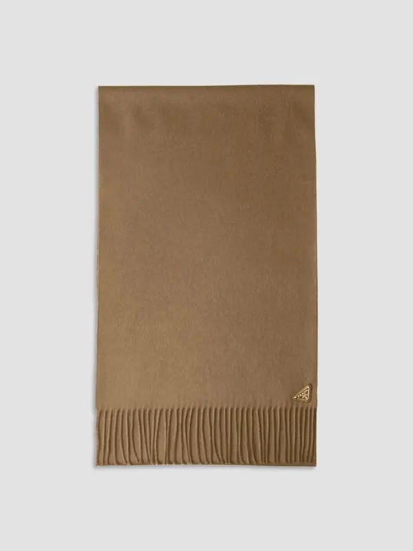 Prada Silk And Cashmere Scarf - Brown