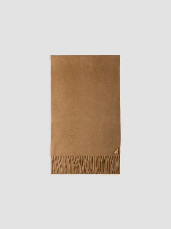 Prada Silk And Cashmere Scarf - Dark Brown