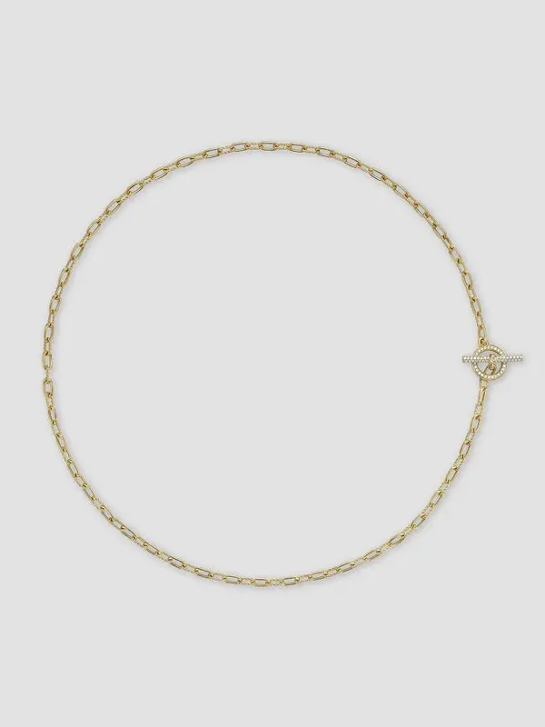 David Yurman Madison Pavé Toggle Chain Necklace In 18k Yellow Gold, 3mm - Diamond
