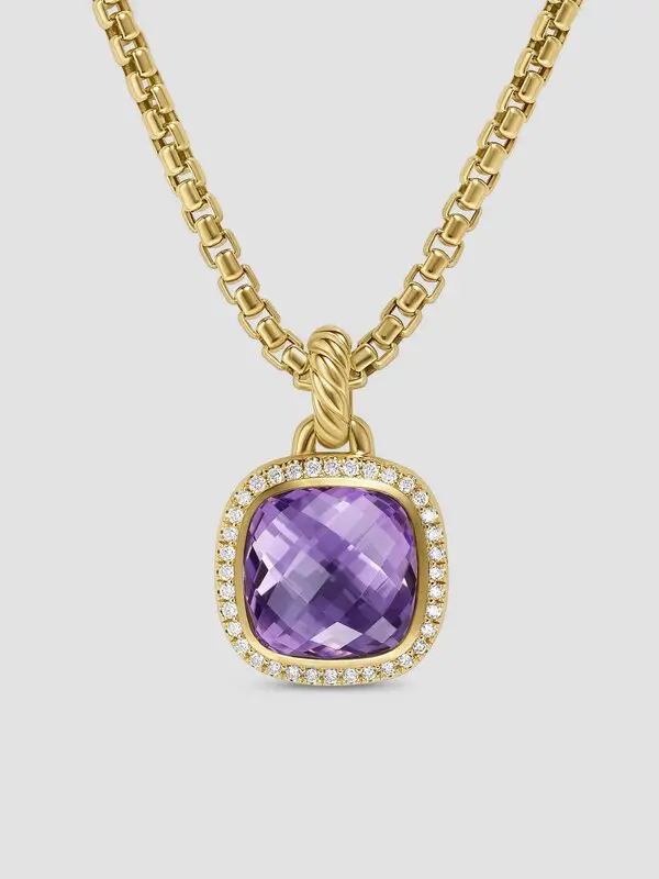 David Yurman Albion Pendant In 18k Yellow Gold - Amethyst