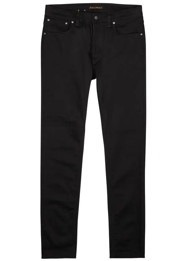 Nudie Jeans Lean Dean Slim-leg Jeans - Black