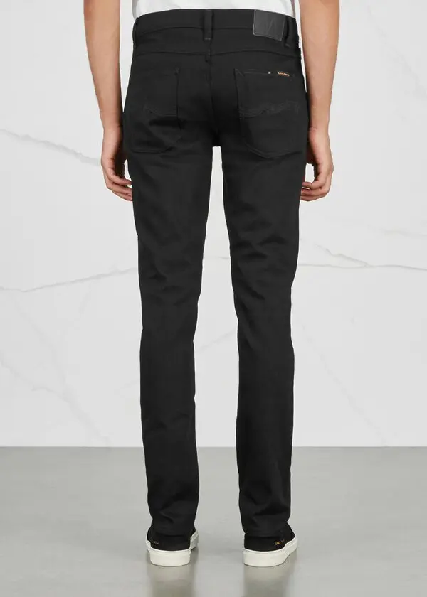 Nudie Jeans Lean Dean Slim-leg Jeans - Black