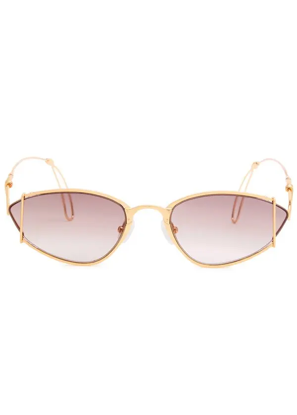 FOR ART'S SAKE Ornate 18kt -plated Cat-eye Sunglasses