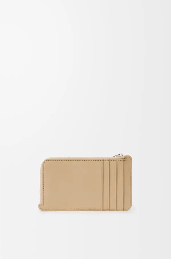 Loewe Knot Coin Cardholder In Shiny Nappa Leather Skin - Beige/lemon