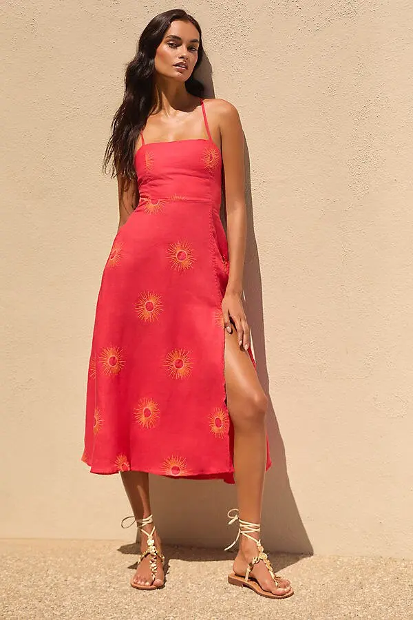 remi midi dress Ochre Yellow Remi Midi Dress