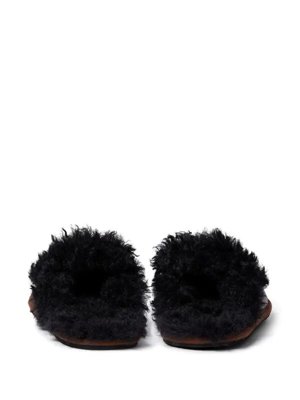 Stella McCartney Logo-plaque Slippers - Brown