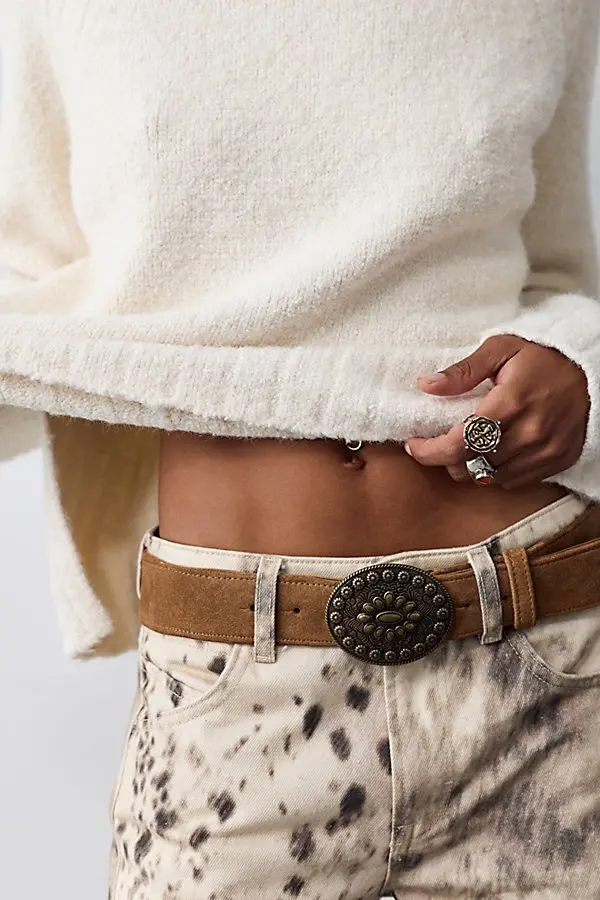 Free People Suede Belt - Cognac