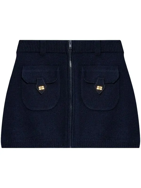 GANNI Knitted Wool Skirt