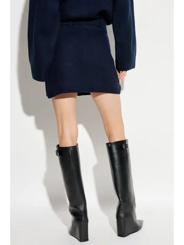 GANNI Knitted Wool Skirt