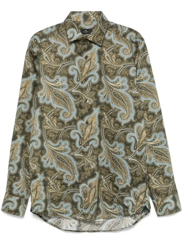 Etro Paisley-print Shirt - Green
