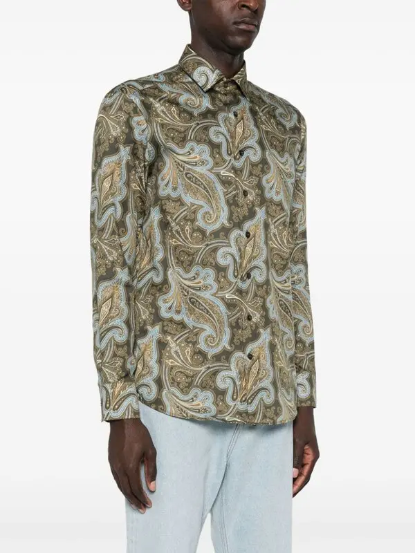 Etro Paisley-print Shirt - Green