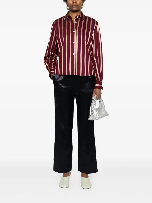 FORTE_FORTE Elasticated-waistband Satin Trousers