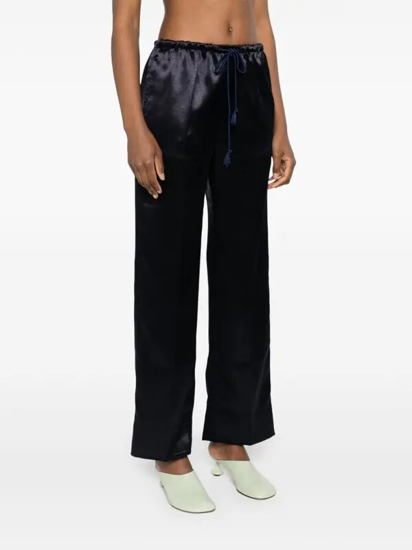FORTE_FORTE Elasticated-waistband Satin Trousers
