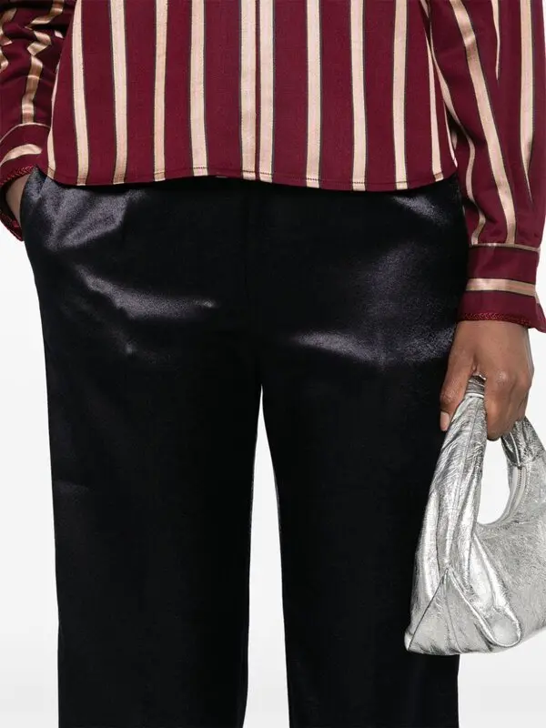 FORTE_FORTE Elasticated-waistband Satin Trousers