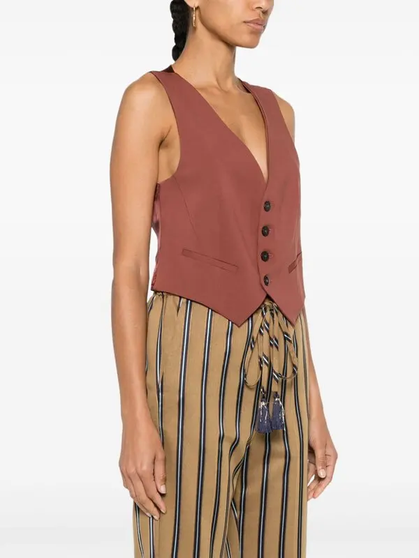 FORTE_FORTE Satin-paneled Waistcoat