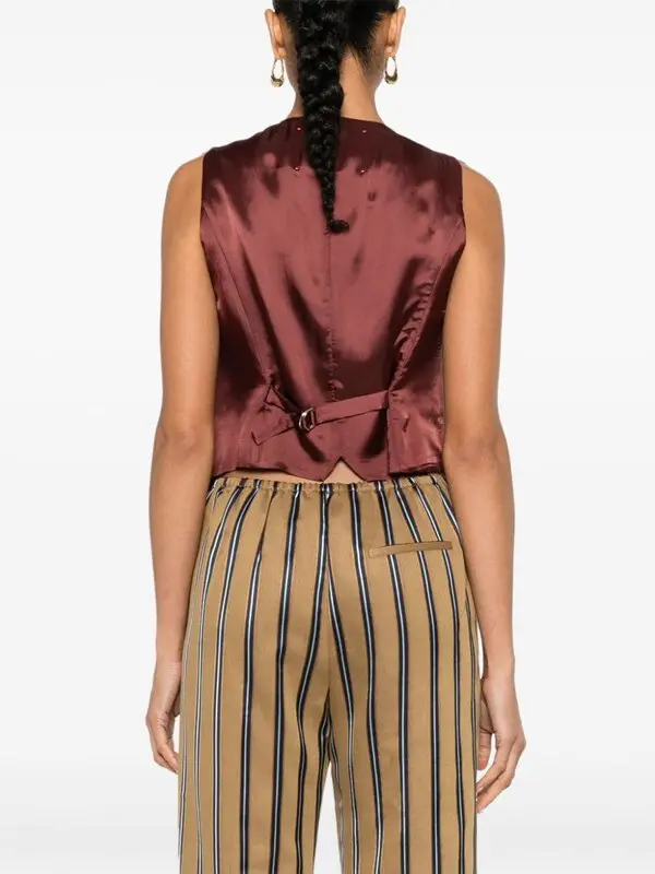 FORTE_FORTE Satin-paneled Waistcoat