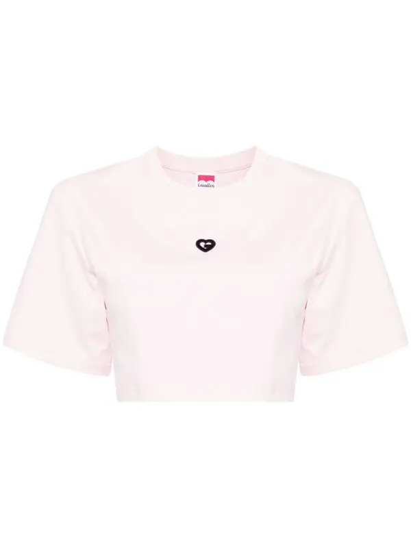 GROUND ZERO Logo-embroidered Cropped T-shirt