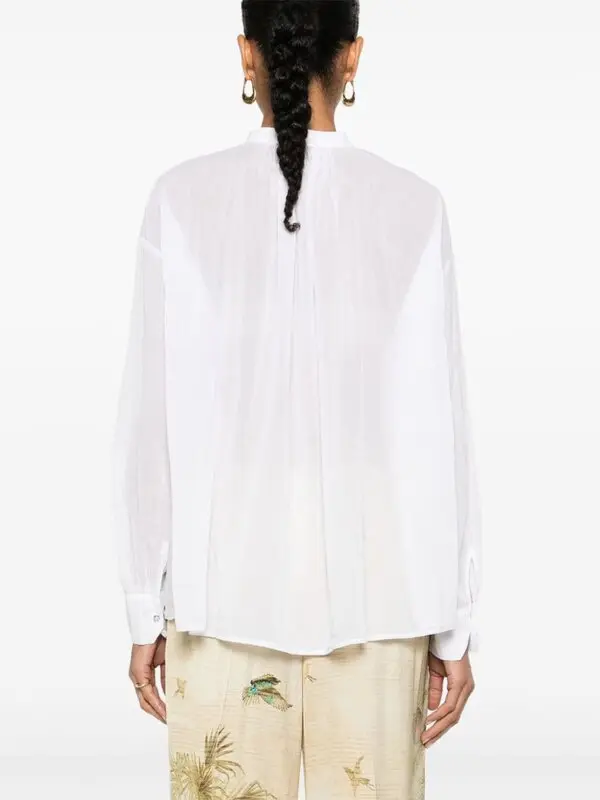 FORTE_FORTE Crystal-embellished Semi-sheer Shirt