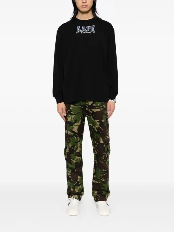 AAPE BY *A BATHING APE Logo-print Long-sleeved T-shirt