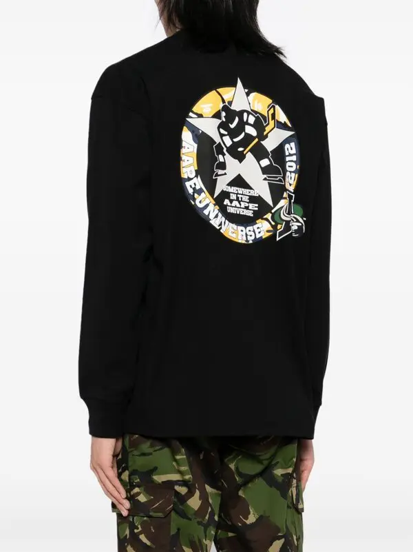 AAPE BY *A BATHING APE Logo-print Long-sleeved T-shirt