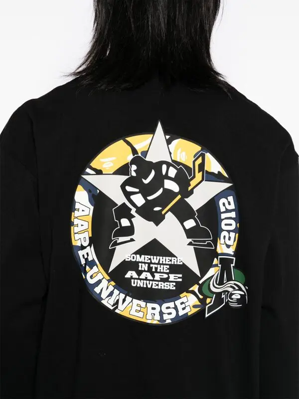AAPE BY *A BATHING APE Logo-print Long-sleeved T-shirt