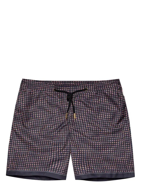 Orlebar Brown Bulldog Drawcord Tiescape Swim Shorts - Blue