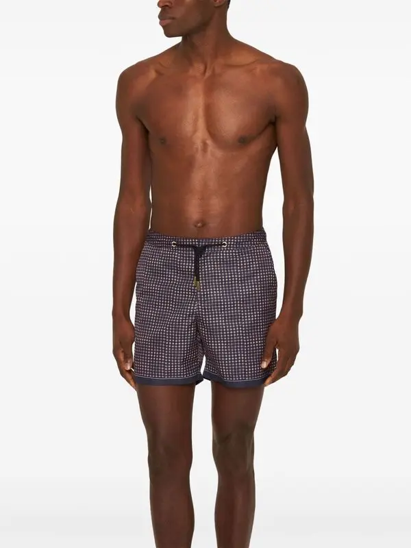 Orlebar Brown Bulldog Drawcord Tiescape Swim Shorts - Blue