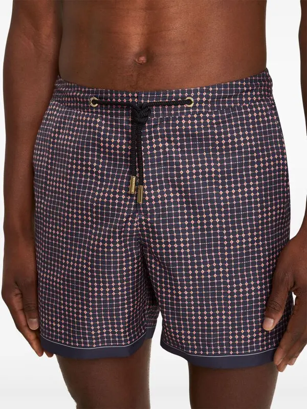 Orlebar Brown Bulldog Drawcord Tiescape Swim Shorts - Blue