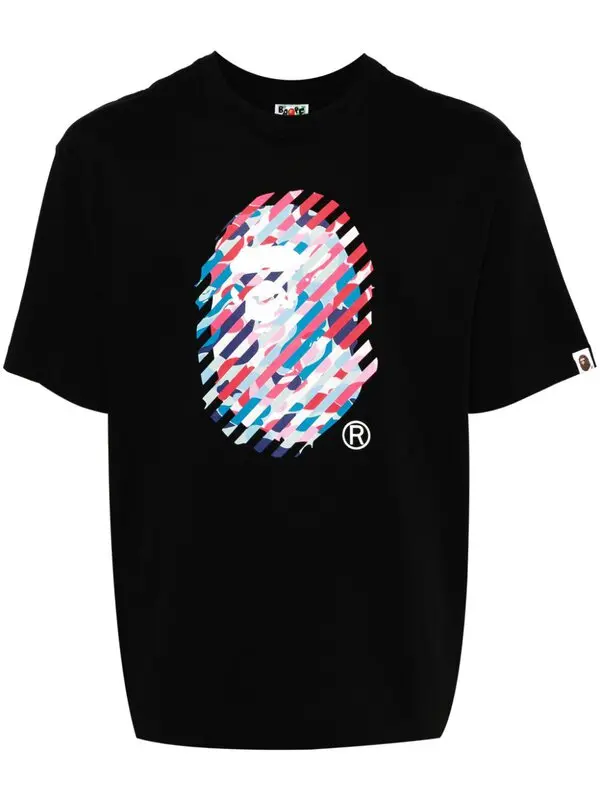 A BATHING APE Abc Camo Illusion Ape Head Relaxed Fit Tee