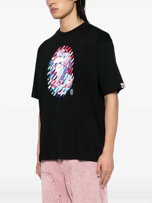 A BATHING APE Abc Camo Illusion Ape Head Relaxed Fit Tee