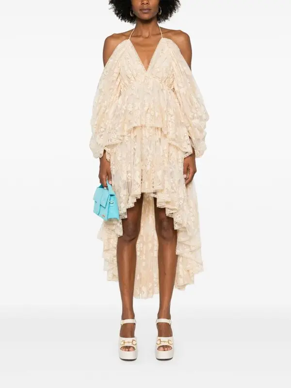 Zimmermann Lace Mini Dress In Neutrals - 30% Off | Editorialist