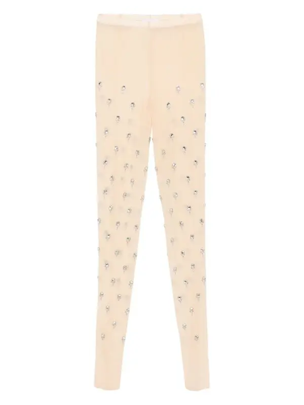 Rabanne Embroidered Jersey Thighs - Neutrals
