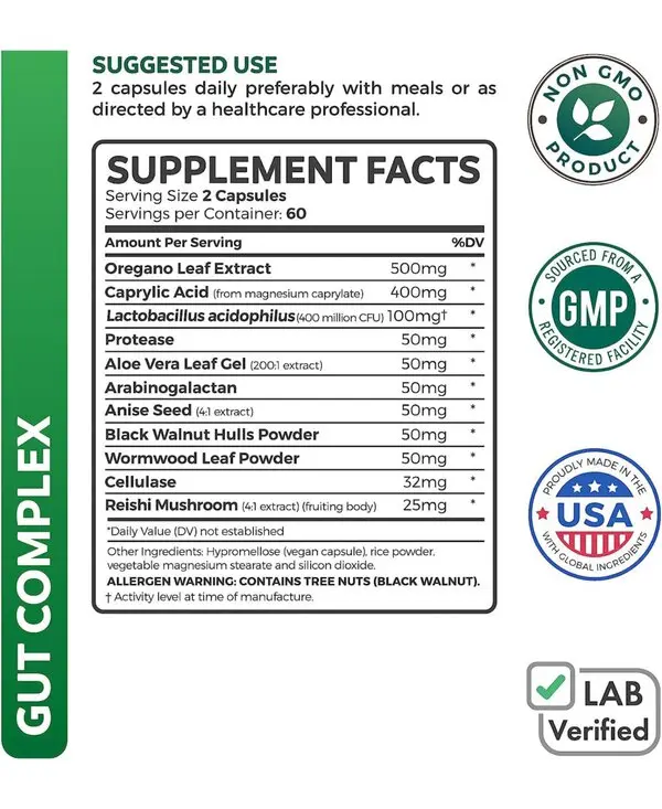 HEALTHS HARMONY Gut Complex With Caprylic Acid