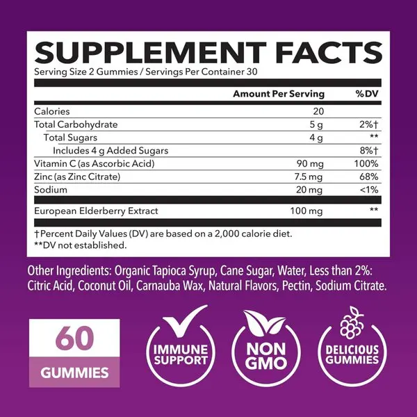 HAVASU NUTRITION Elderberry Gummies For Adults